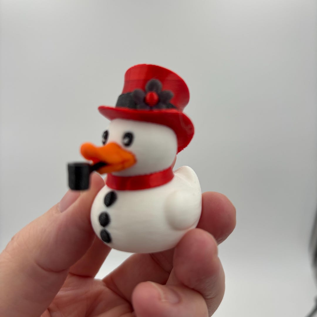 Snowman Duck 3D Printed PLA for Desk, Shelf or Ducking - Etsy