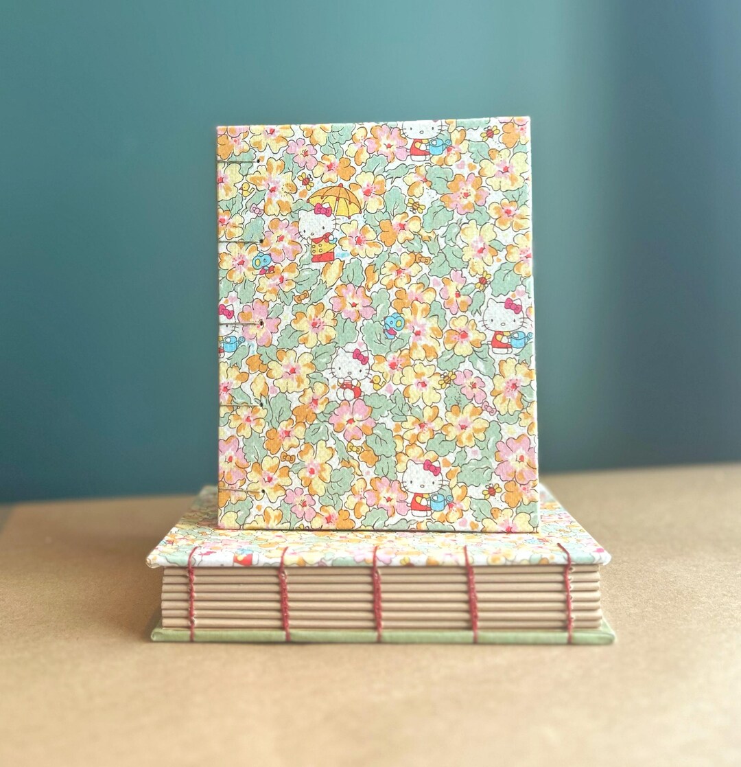 Handmade Lay Flat Journal With Hello Kitty Liberty of London Fabric ...