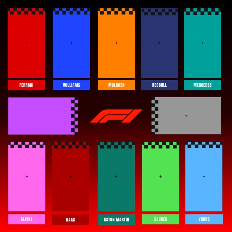 Mini F1 Car Display - SQUARE 25cm X 25cm Digital Print (red + Black ...