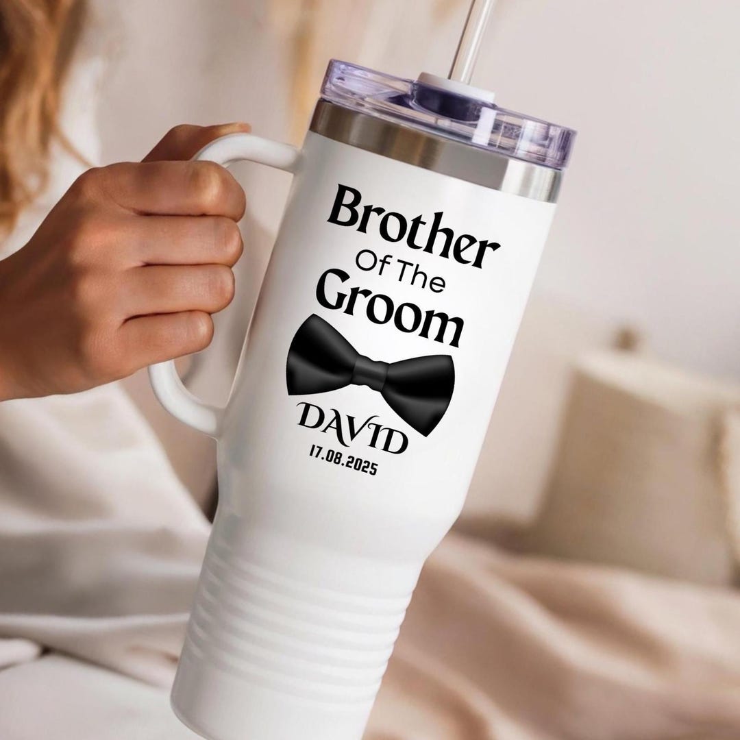 40oz Tumbler 40oz Custom Brother of the Groom Travel Mug, Personalized ...