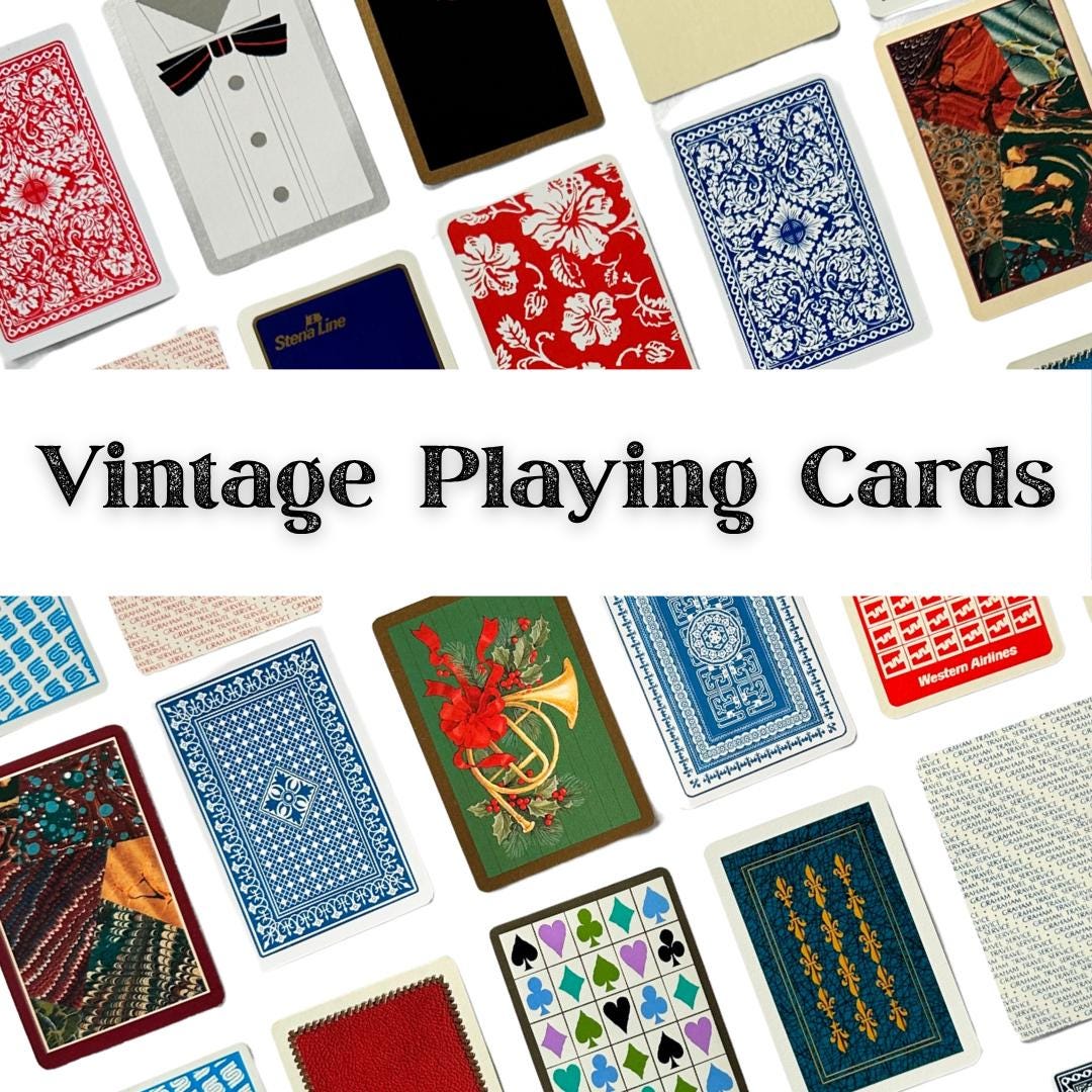 30 Unique Vintage Playing Card Bundle | Junk Journal, Scrapbooking ...