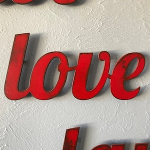 Love Metal Wall Art Home Decor Handmade Choose 11.5, 17 or 23 Long ...