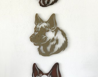 Siberian Husky Metal Wall Art Handmade Choose 11 | Etsy