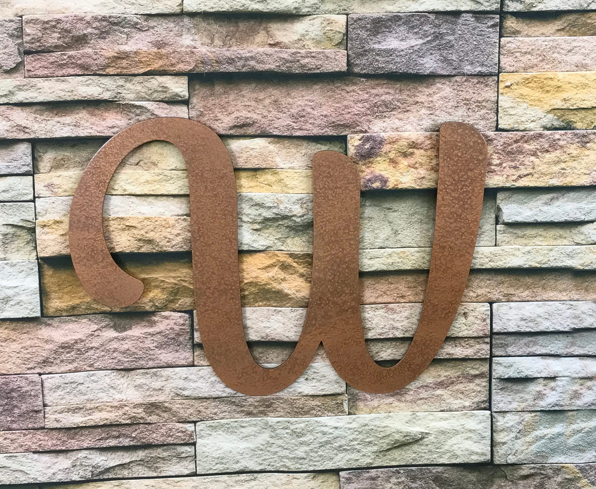 Letter W -metal Wall Art Home Decor- Choose 12", 16" or 22" Inch Tall ...