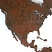 World Map Metal Wall Art 36 Tall X 60 Wide 7 Continents Choose Your ...