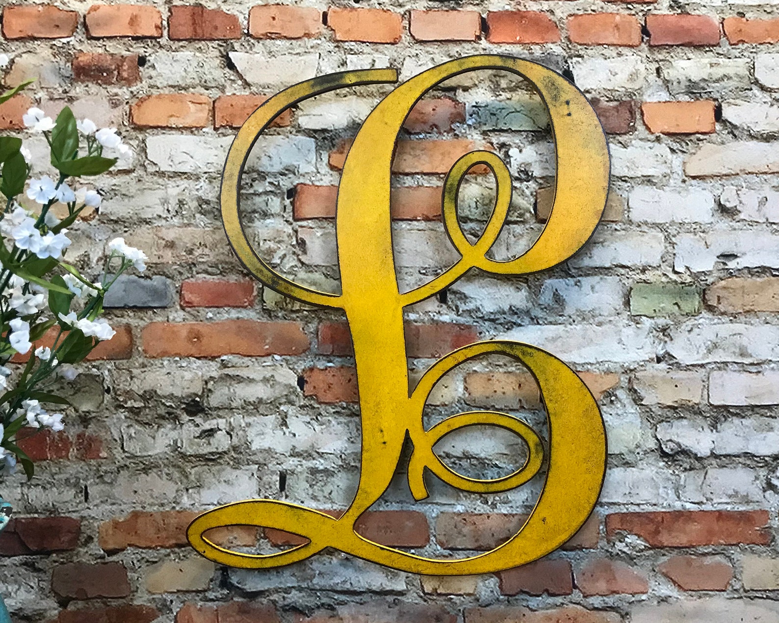 Letter L metal Wall Art Home Decor Choose 8 12 | Etsy