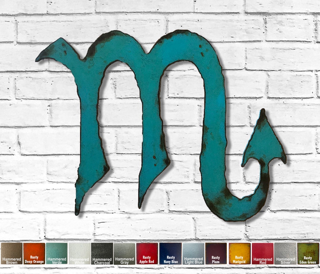 Scorpio Metal Wall Art Choose 11, 17 or 23, Choose Patina Color ...