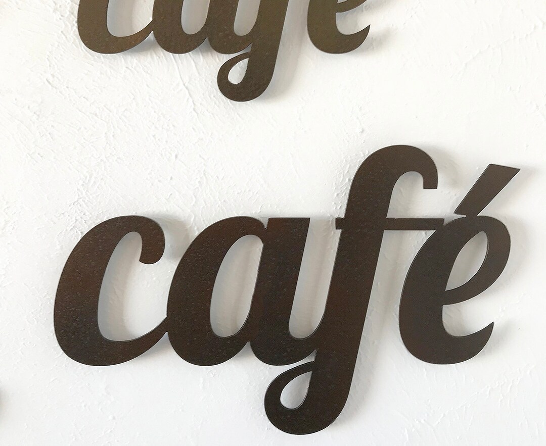 Café Metal Wall Art – Choose Size and Patina Color - Etsy