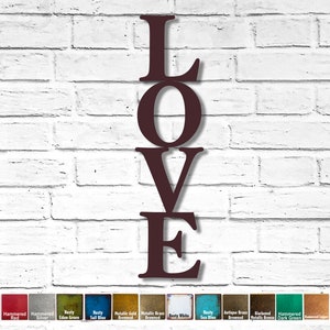 Love Metal Wall Art Home Decor Handmade Choose - Etsy