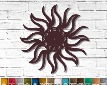Sun Wall Clock - Etsy