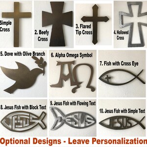 Alpha and Omega Symbol Metal Wall Art Available in 11, 17 or 23 Inch ...