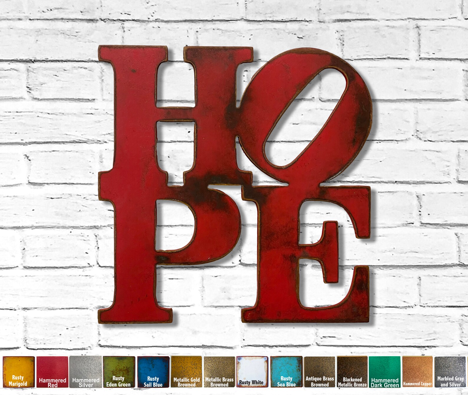 HOPE Wall Art Metal Sign Choose 8 11 17 - Etsy