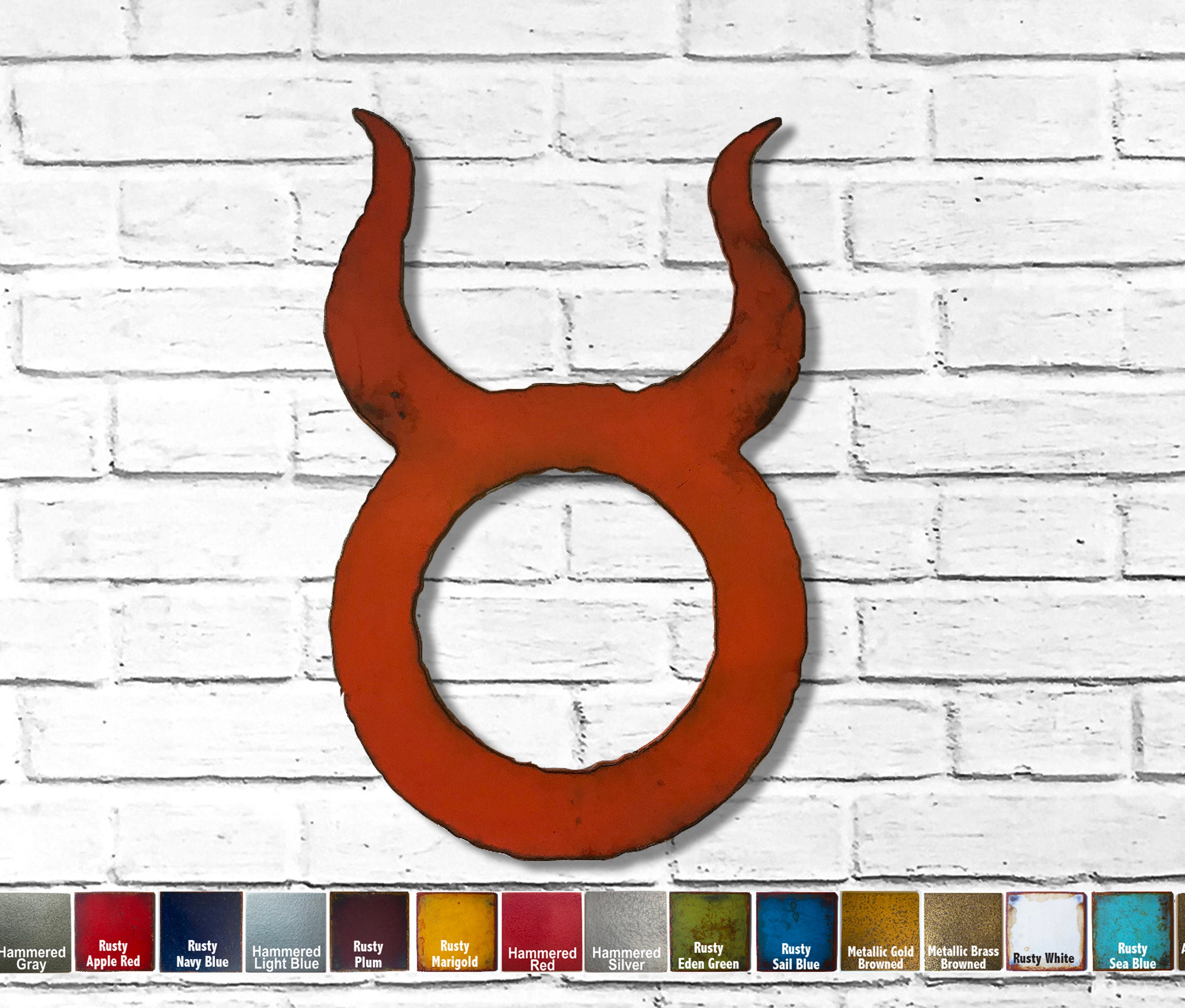 Taurus metal wall art Choose 11 17 or 23 | Etsy