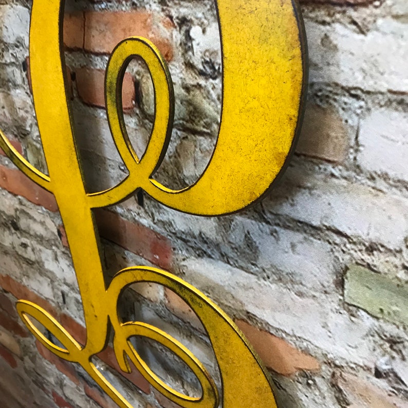 Letter L metal Wall Art Home Decor Choose 8 12 | Etsy