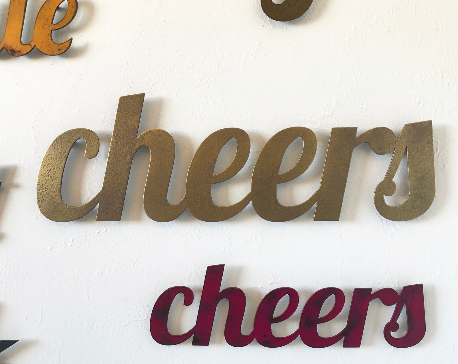 Cheers Metal Wall Art Home Decor Handmade Choose - Etsy