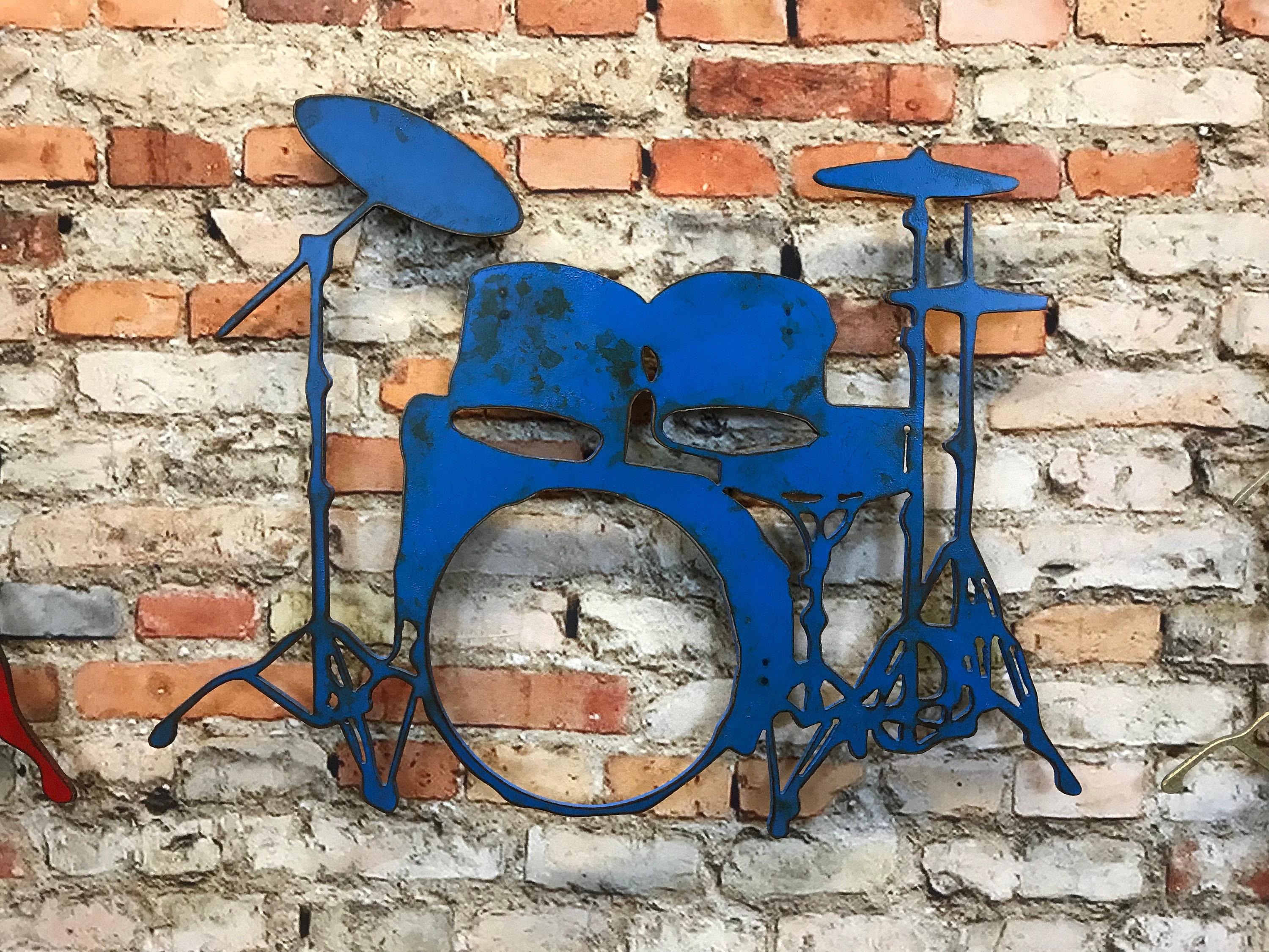 Drum Set Metal Wall Art Handmade Home Decor- Choose 17