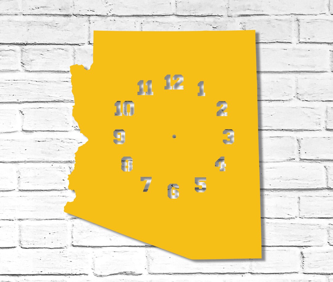 Arizona Metal Wall Art Clock Home Decor Handmade Choose Your Size 16 or ...