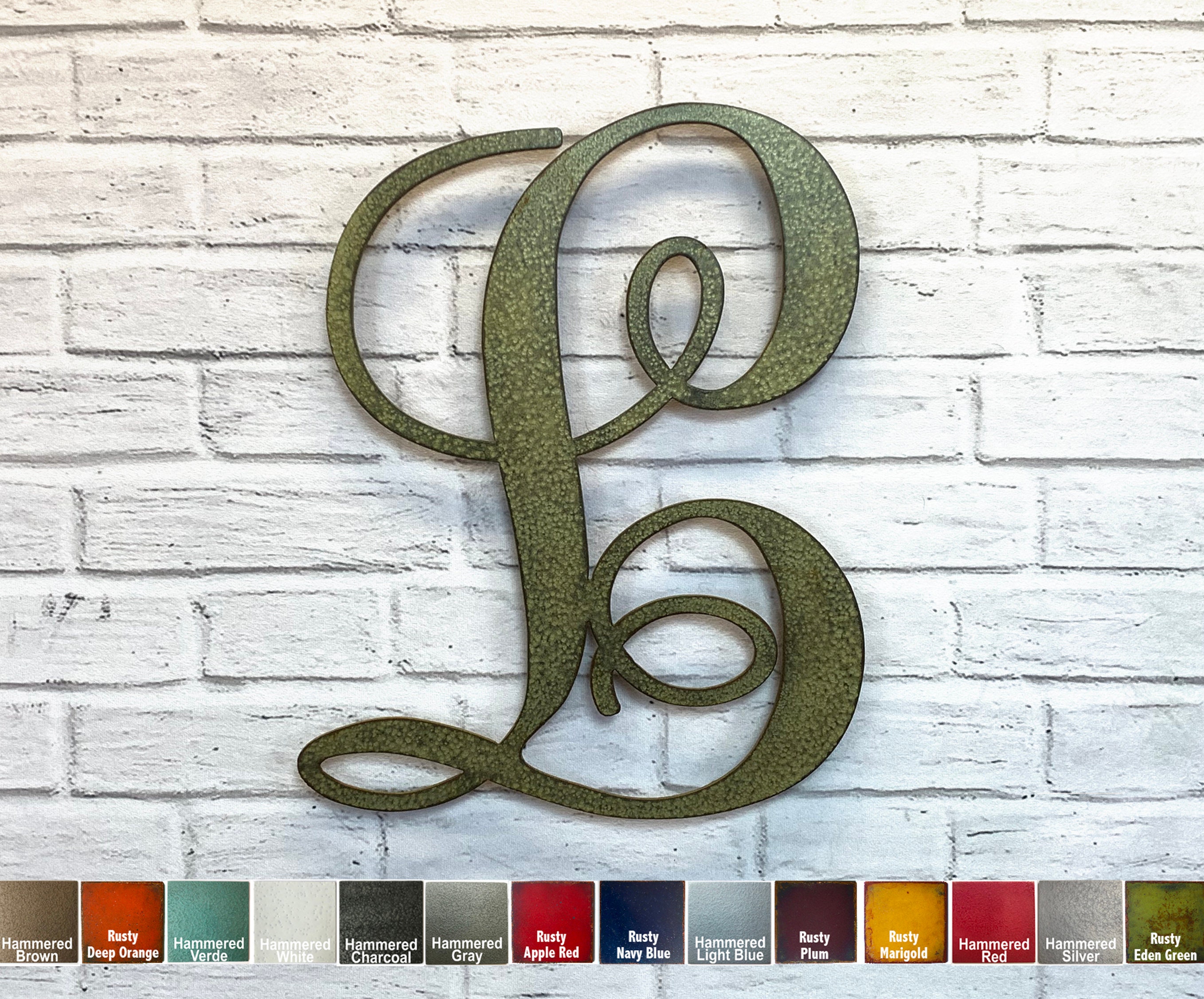 Letter L metal Wall Art Home Decor Choose 8 12 | Etsy
