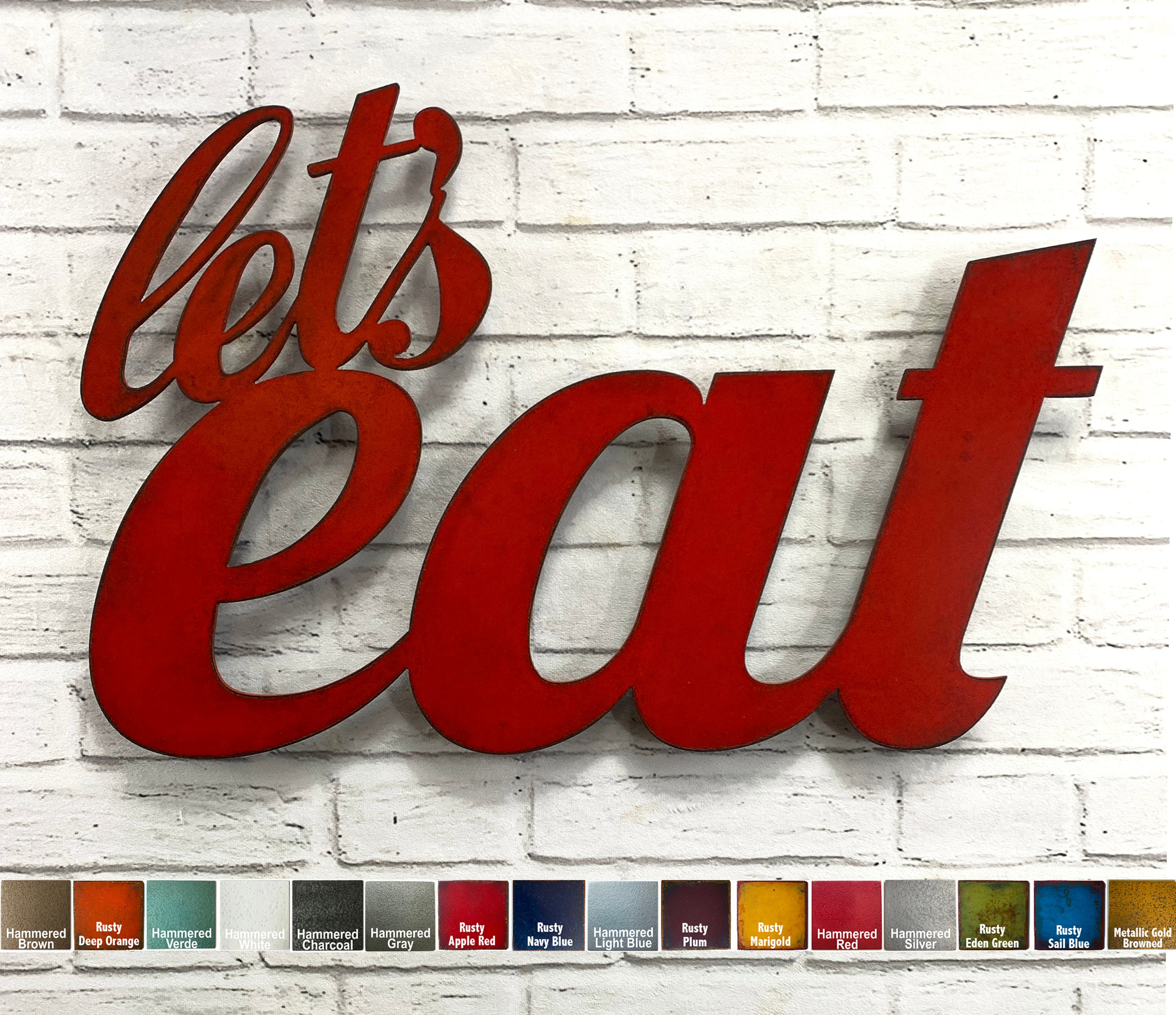 Lets Eat Metal Word Art - Etsy
