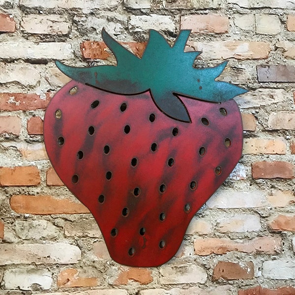 Metal Strawberry Sign - Etsy
