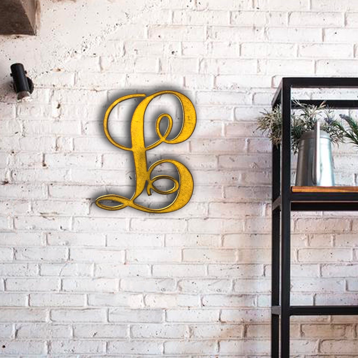 Letter L metal Wall Art Home Decor Choose 8 12 - Etsy