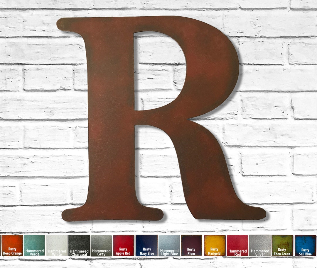 Metal Letter R 8, 12, 16, 20, 22, 30 or 35 Tall Handmade Metal Wall Art ...