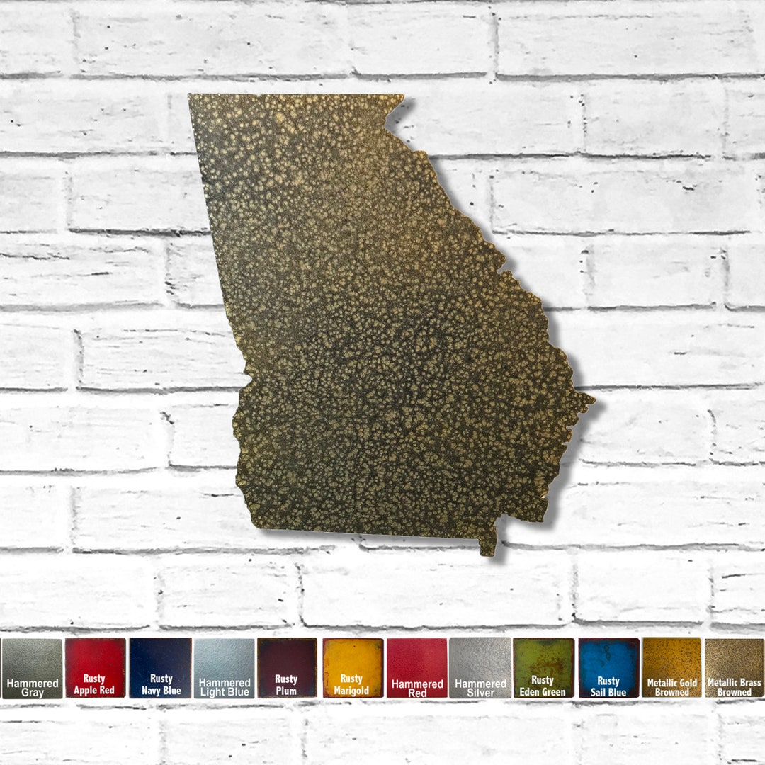 Georgia metal Wall Art Home Decor Handmade Choose 10, 16 or 22 Tall ...