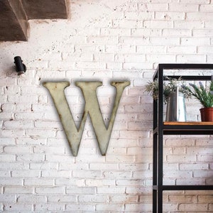 Metal Letter W 8, 12, 16, 22, 30 or 35 Tall Handmade Metal Wall Art ...