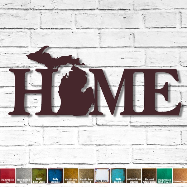 Michigan Home Sign - Etsy