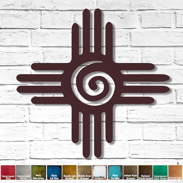 Zia Symbol Metal Wall Art - Etsy