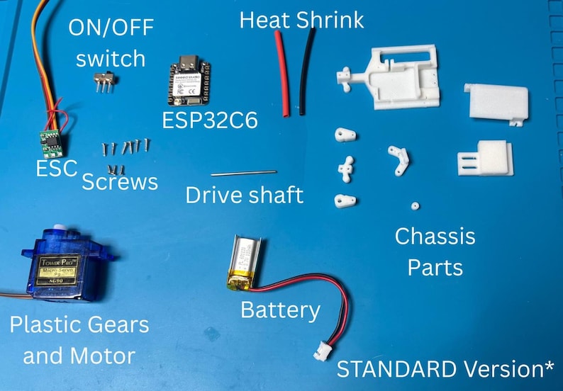 1/64 RC Car Chassis Conversion Kit – Mobile Phone Controlled - Etsy