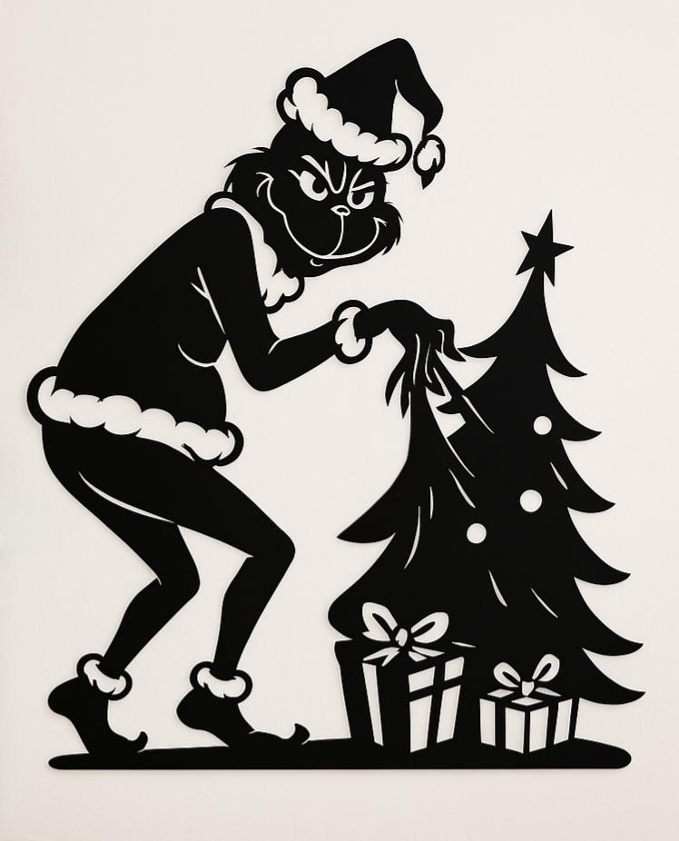 Grinch Christmas Decor DXF SVG– CNC Plasma Cutting File, Grinch Vector ...