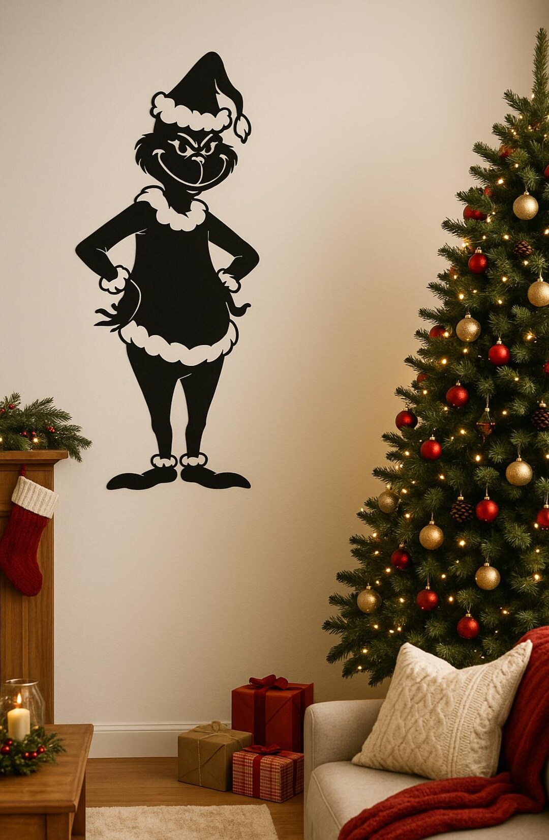 X-mas Grinch Christmas Decor DXF SVG– CNC Plasma Cutting File, Grinch ...
