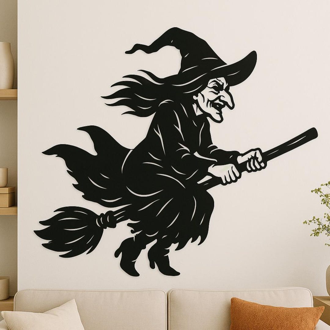 Halloween Witch Decor DXF SVG– CNC Plasma Cutting File, Witch Vector - Etsy