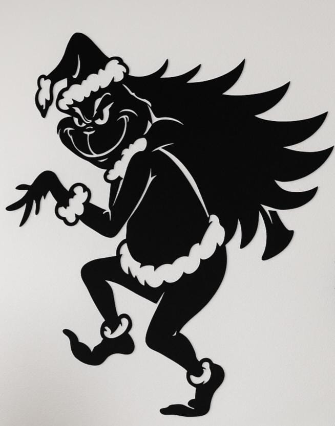 Grinch Christmas Decor DXF SVG– CNC Plasma Cutting File, Grinch Vector ...