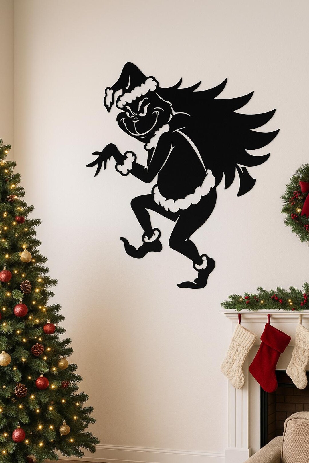 Grinch Christmas Decor DXF SVG– CNC Plasma Cutting File, Grinch Vector ...