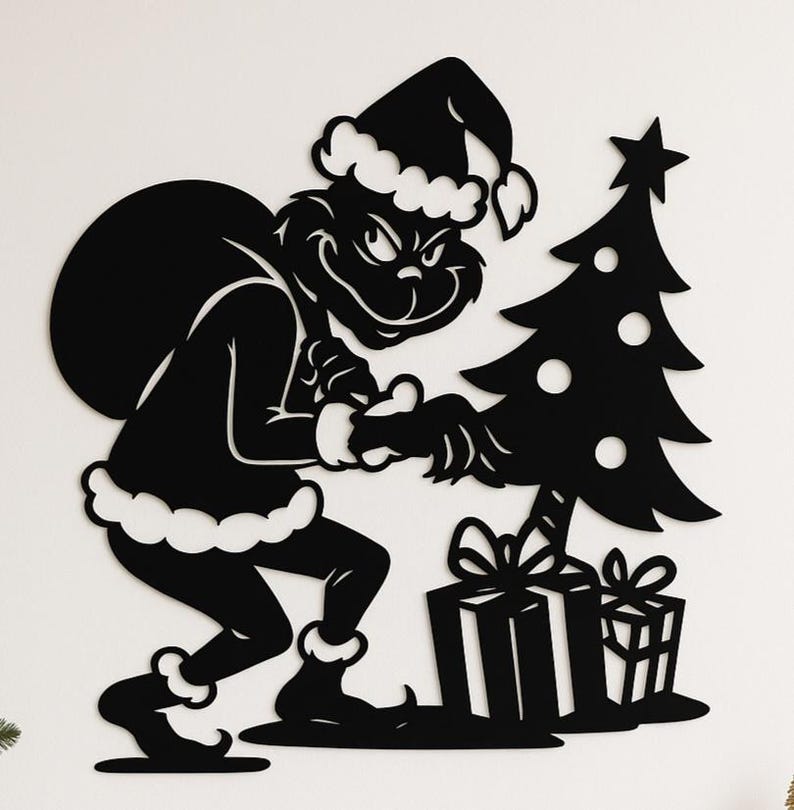 X-mas Grinch Christmas Decor DXF SVG– CNC Plasma Cutting File, Grinch ...