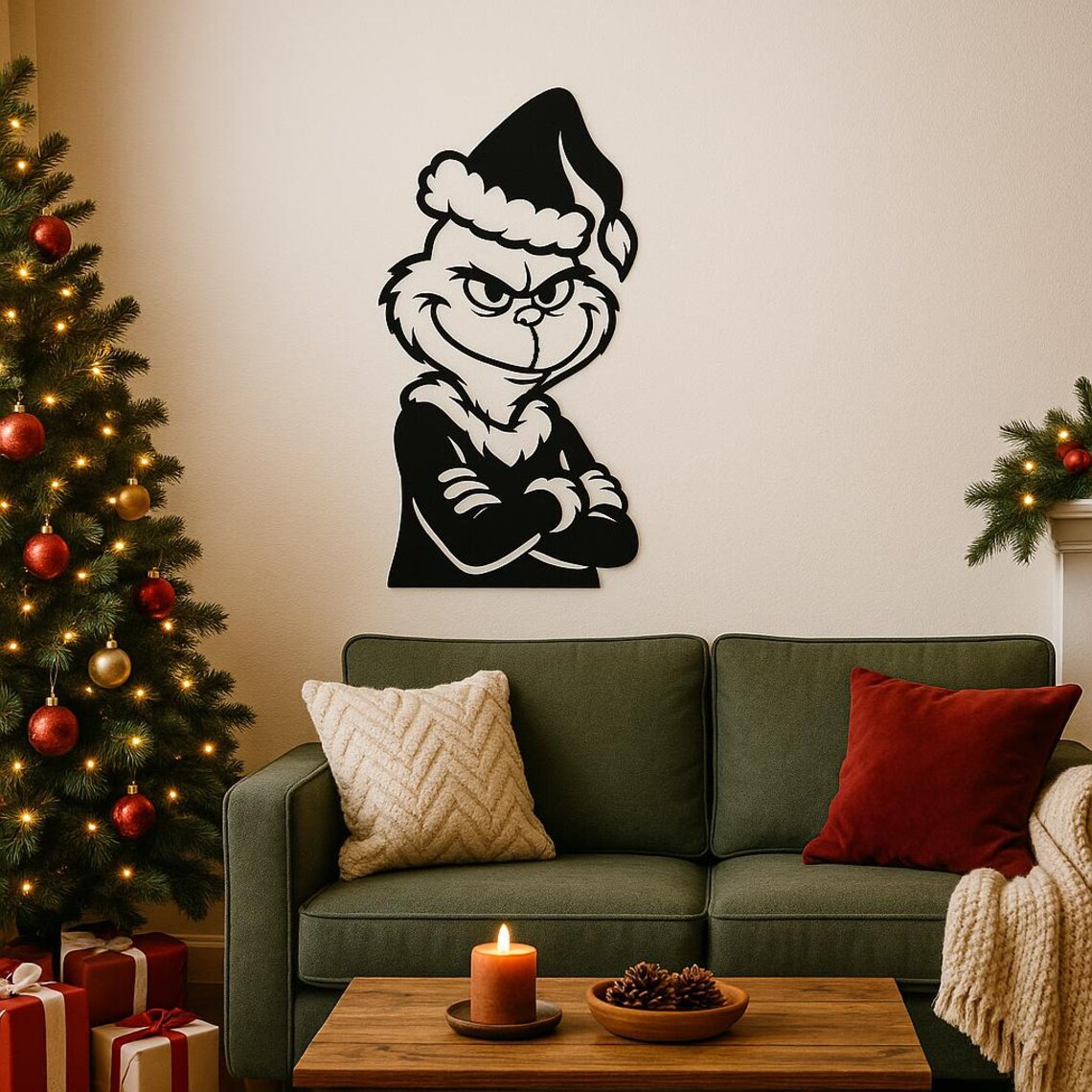 X-mas Grinch Christmas Decor DXF SVG– CNC Plasma Cutting File, Grinch ...