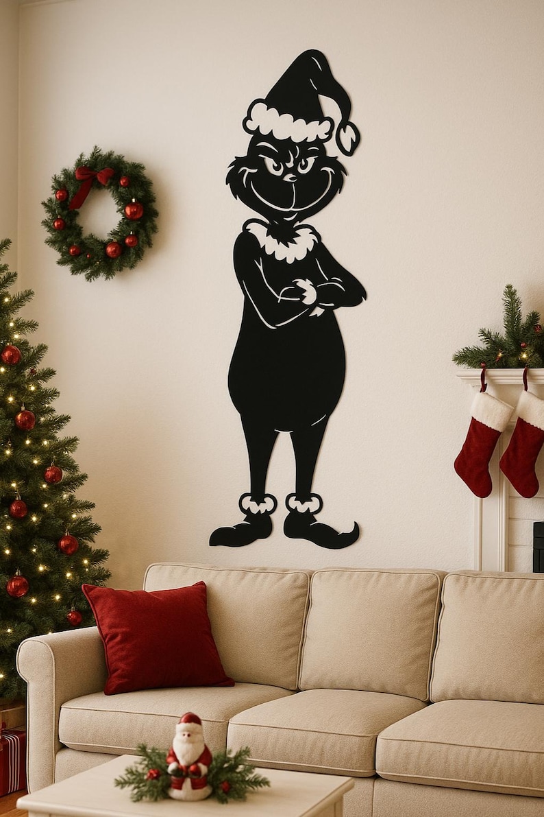 X-mas Grinch Christmas Decor DXF SVG– CNC Plasma Cutting File, Grinch ...