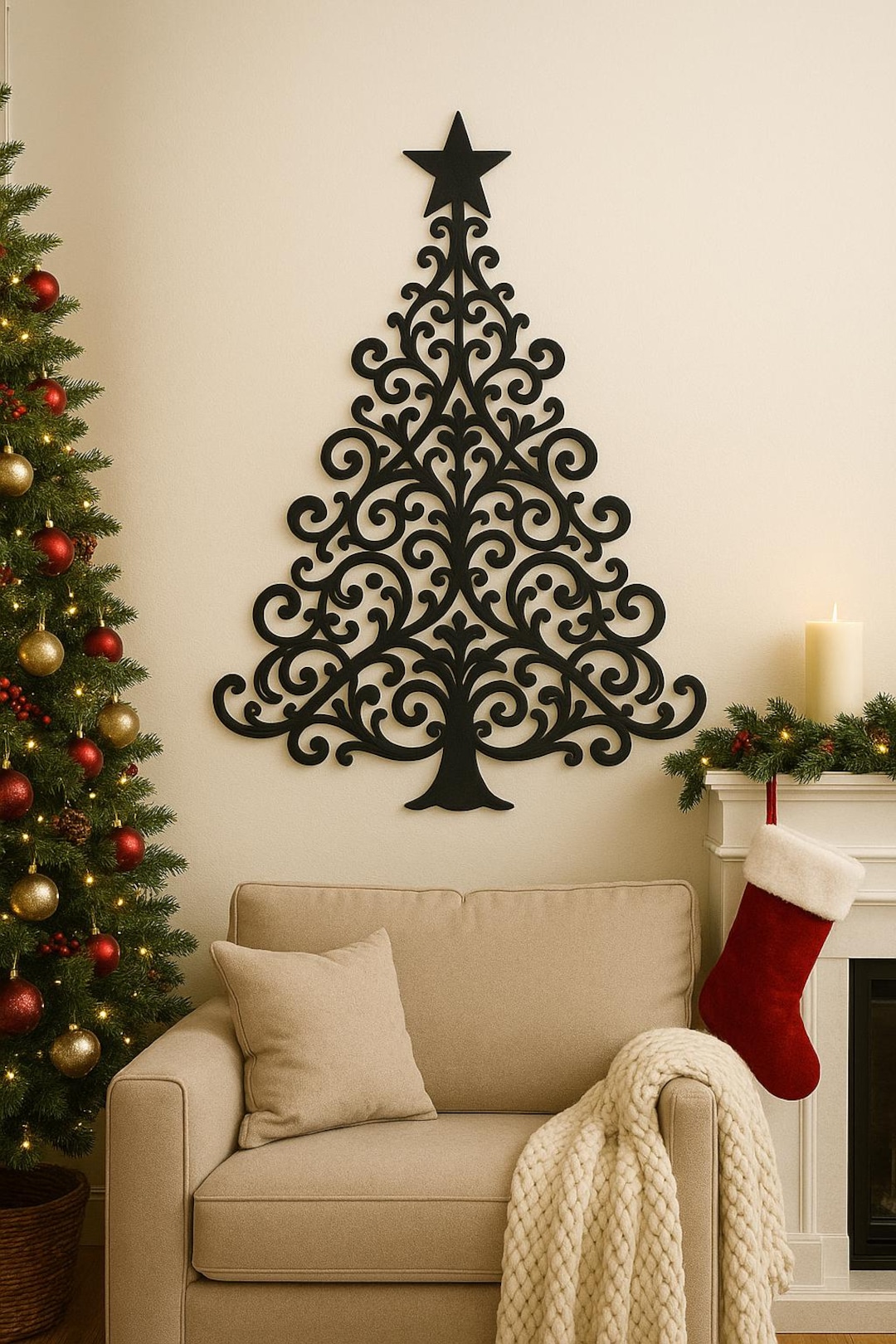 Christmas Tree X-mas Decor DXF SVG– CNC Plasma Cutting File, Vector ...