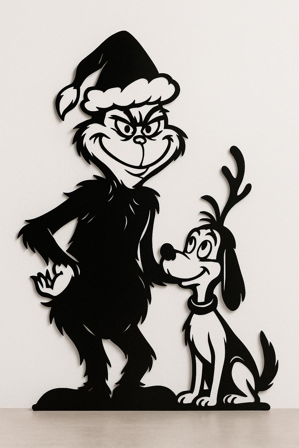 X-mas Grinch and Max Dog Christmas Decor DXF SVG – CNC Plasma Cutting ...