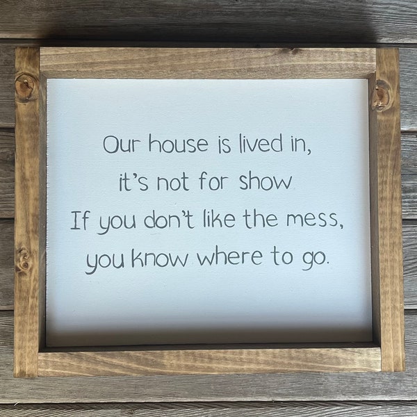 Messy House Sign - Etsy