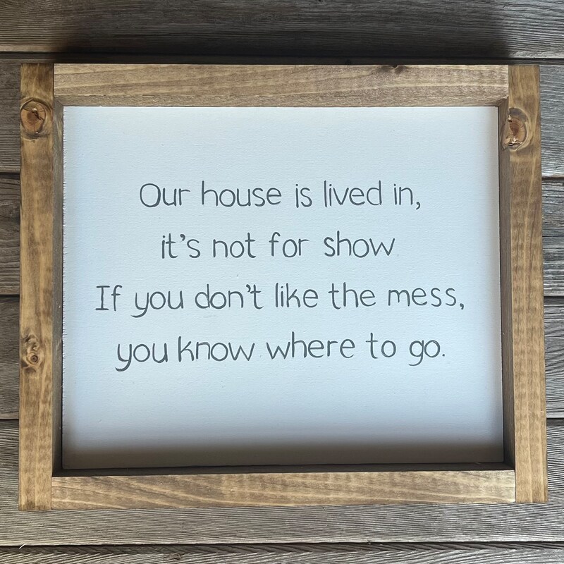 Messy House Sign - Etsy