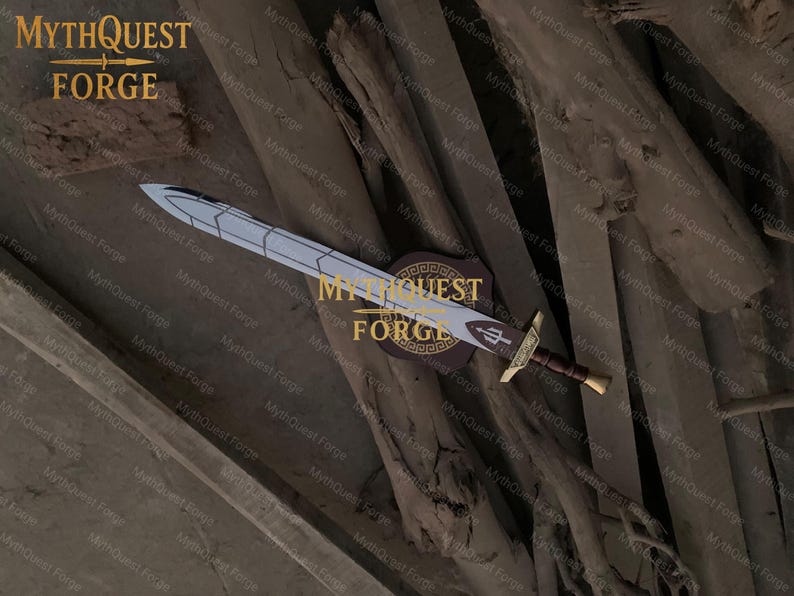 Handmade Percy Jackson Riptide Sword – Brass Hilt, High-polish Steel ...