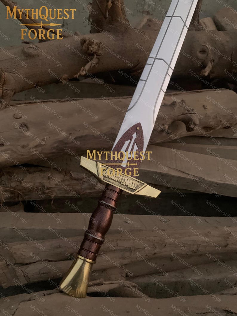 Handmade Percy Jackson Riptide Sword – Brass Hilt, High-polish Steel ...