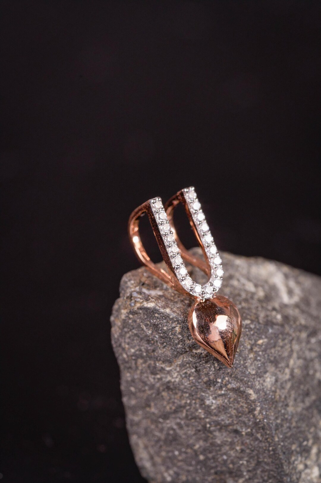 10k Rose Gold Tilak Pendant: Hare Krishna Kanthimala - Etsy