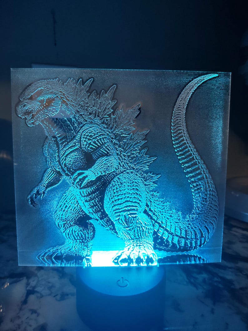 Zilla Clear Acrylic Engraving Display With Color Changing Led Lightbase ...
