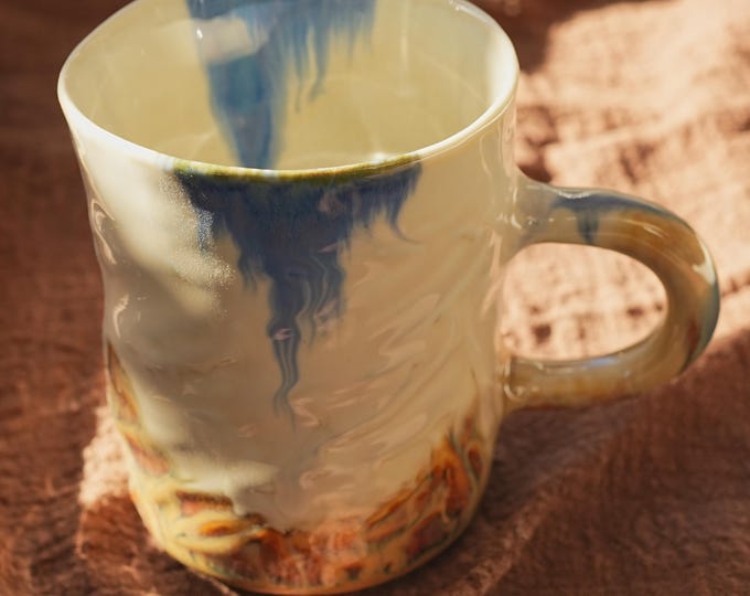 Fair Trade Handmade Glazed Stoneware Large Conical Mug - Etsy Canada