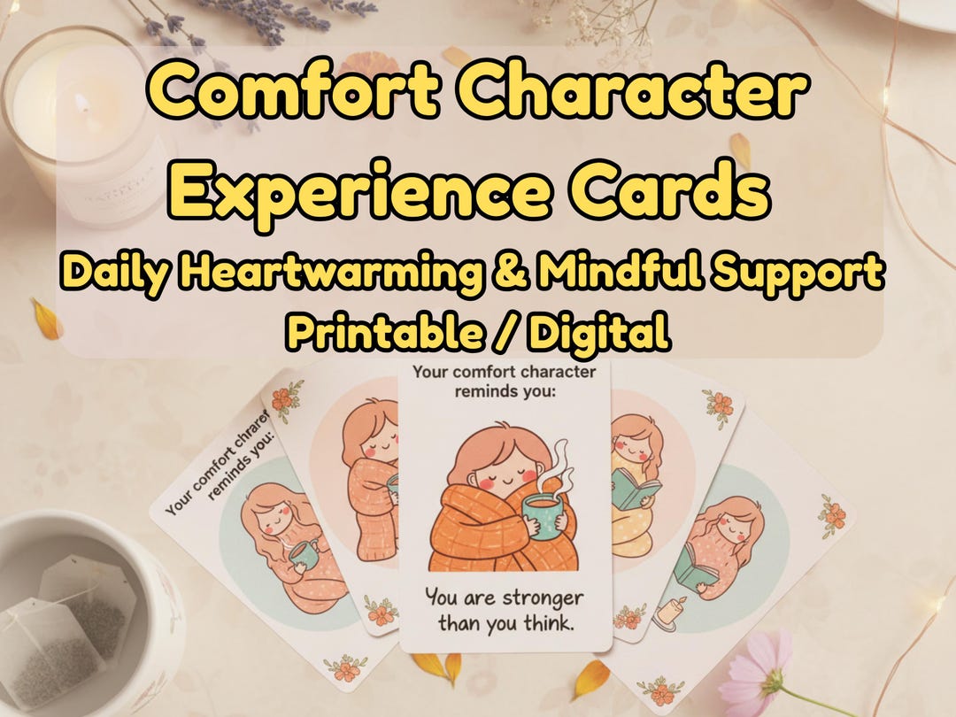 Self Care Comfort Character Experience Cards: Daily Mindfulness Prompts ...