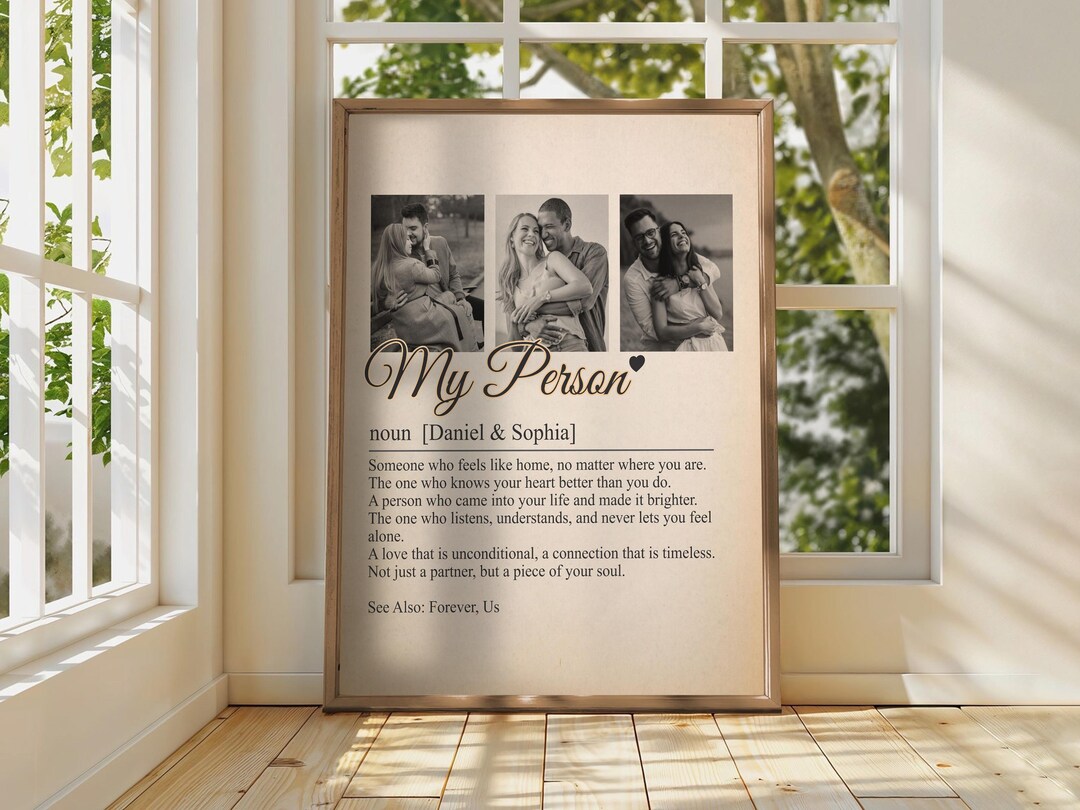 Personalized "my Person" Definition Print | Custom Photo Couple Gift ...
